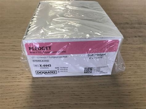 New Teleflex X 4443 Deknatel Pledget Soft White Ptfe 12pk Box