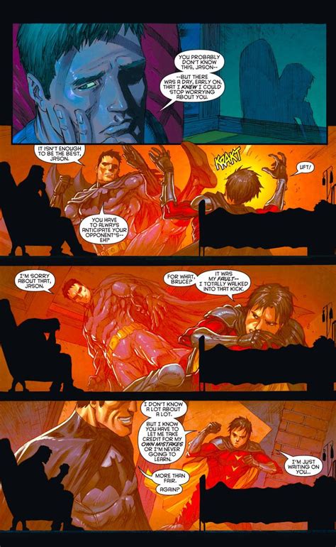 Bruce Wayne And Jason Alfred And Jason Red Hood And The Outlaws Red