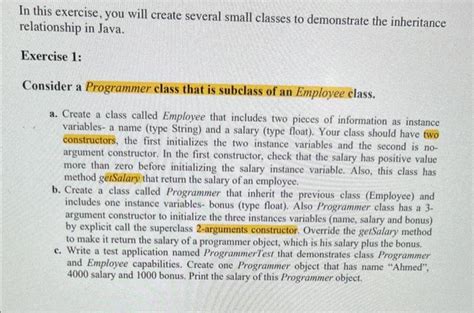 Solved A Create A Class Called Employee That Includes Two