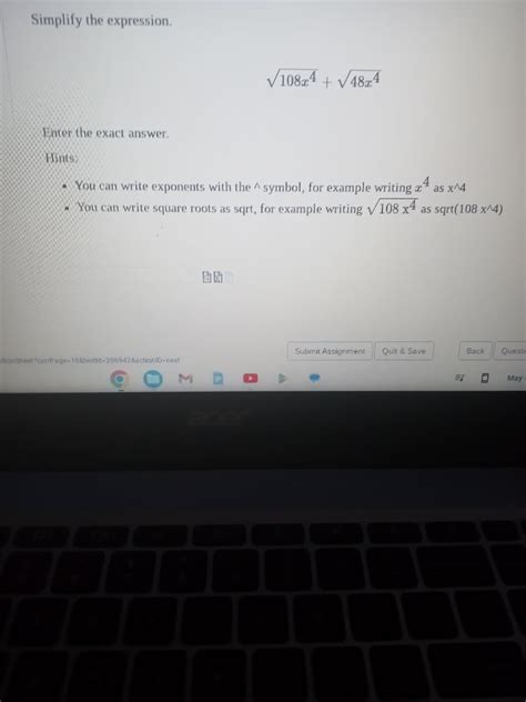 Answered Simplify The Expression √108r4√48x4 Bartleby