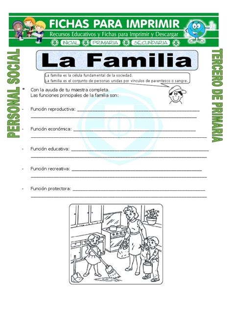 Ficha La Familia Para Tercero De Primaria Pdf
