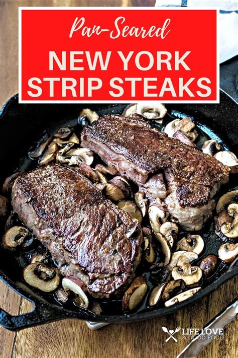Pan Seared New York Strip Steak Recipe Easy Steak Recipes Strip