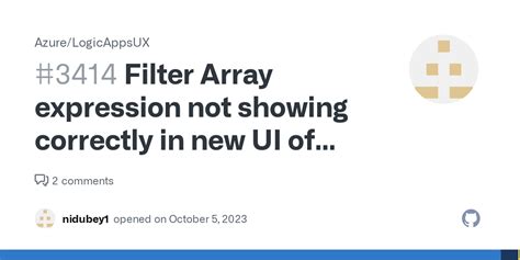 Filter Array Expression Not Showing Correctly In New Ui Of Standard