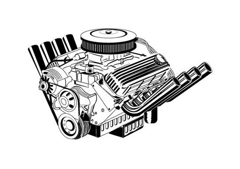 V8 Engine Vector
