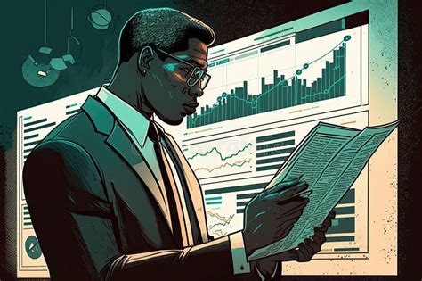 Analyst Checking Data As A Concept Illustration Stock Illustration Illustration Of Blue