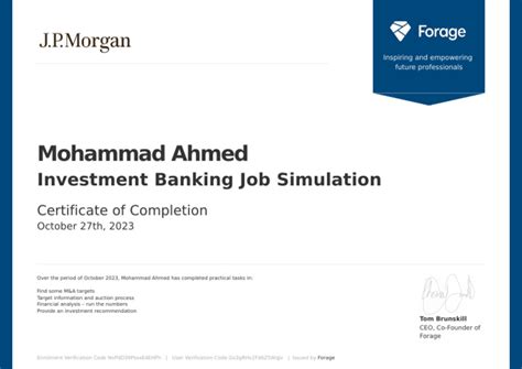 Jp Morgan Investment Banking Certificate Pdf