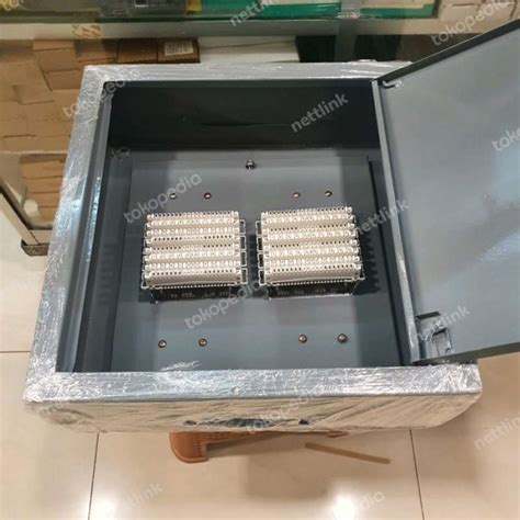 Promo Box Mdf Telepon 80 Pair Lengkap Lsa Box Plat Besi 40x40x13cm