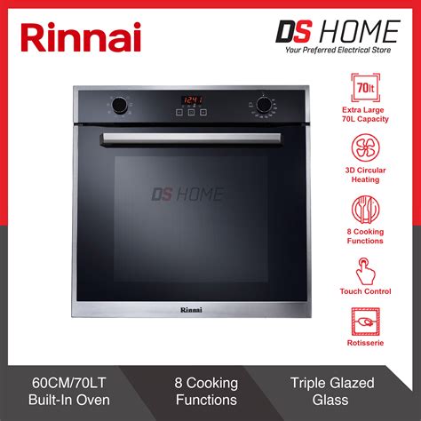 Rinnai Ro E6208ta Em 8 Functions Built In Oven 70l Ds Home