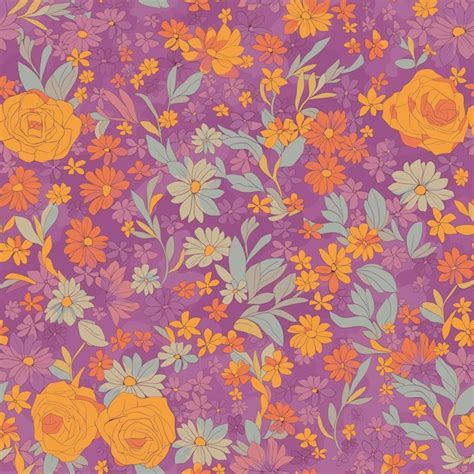 Premium Vector Seamless Repeating Pattern Of Flowers