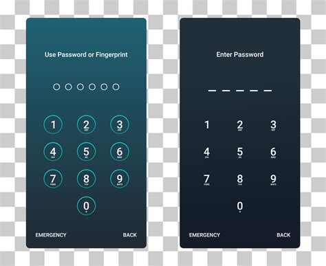 Pass Code Interface For Lock Screen Login Or Enter Password Pages On