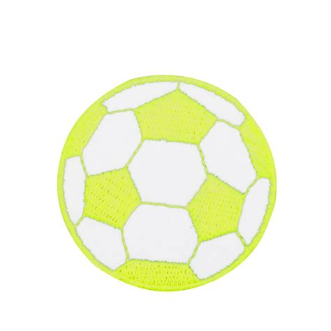 2 Soccer Ball Neon Yellow Futebol Sports Iron On Patch Etsy