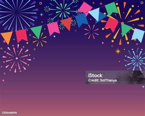 화려한 불꽃 놀이 프레임 디자인의 깃발 화려한 불꽃 놀이 축하 파티의 축제 Championship에 대한 스톡 벡터 아트 및 기타 이미지 Championship 개념