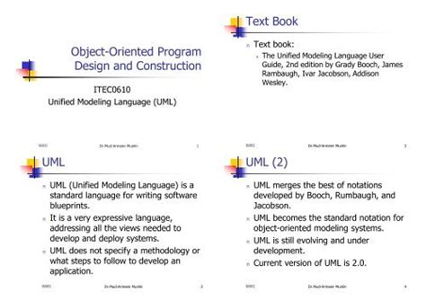 Object Oriented Program Design And Construction Text Book Uml