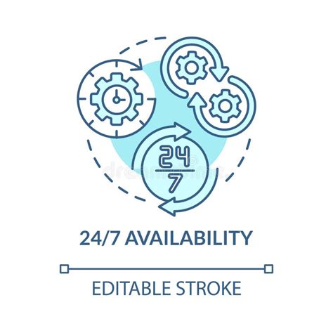 All Time Availability Blue Concept Icon Stock Vector Illustration Of Available Reward 235431495