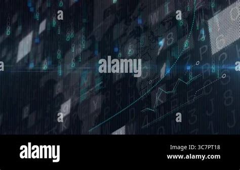 Processing Digital Binary Code Over Abstract Technological Background