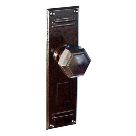 Walnut Bakelite Brolite Hexagonal Door Knobs Reborn Bakelite