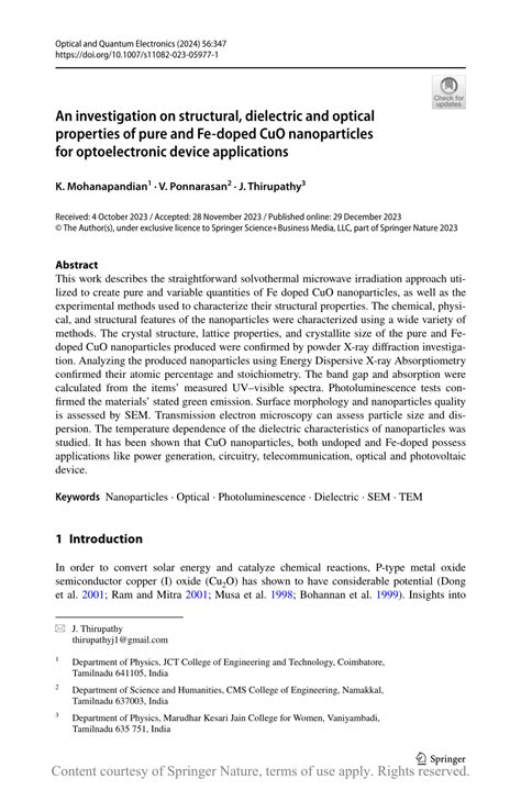 An Investigation On Structural Dielectric And Optical Properties Of Pure And Fe Doped Cuo