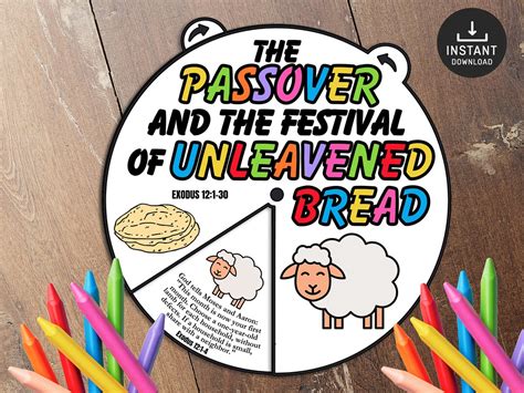 Passover Coloring Wheel Passover Craft Passover Activity Bible