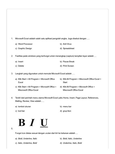 Latihan Soal Tik Kelas 8 Microsoft Excel Quizizz Pdf Latihan Soal Tik Kelas 8 Microsoft Excel Quizizz Pdf