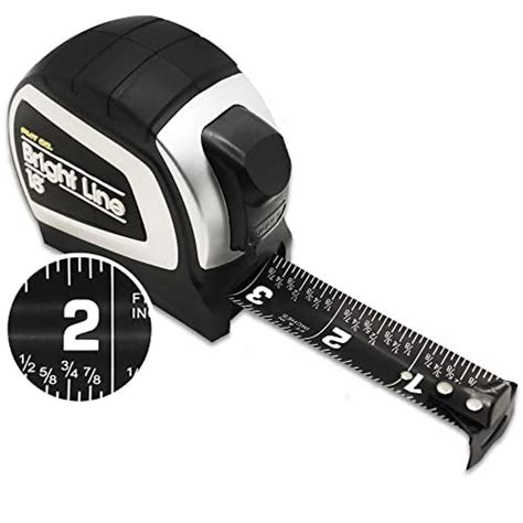 Brightline High Contrast Dark Mode Easy Read Tape Measure For Low