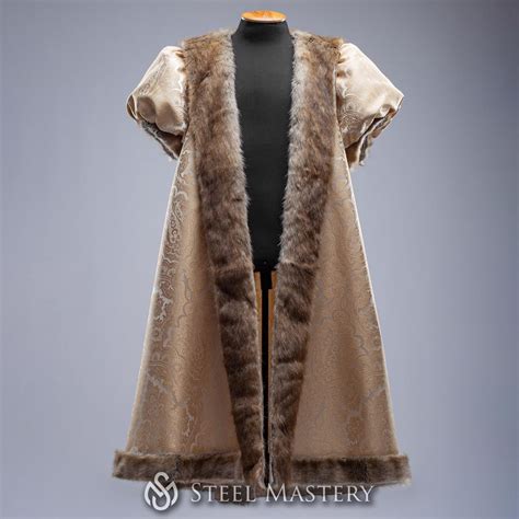 Royal King Fur Coat Renaissance Clothing Costume Historical Mens