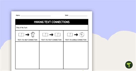 Text Connections Worksheet