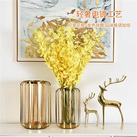 Jual Vas Bunga Luxury Metal Glass Bisa Diisi Air Transparan Hiasan