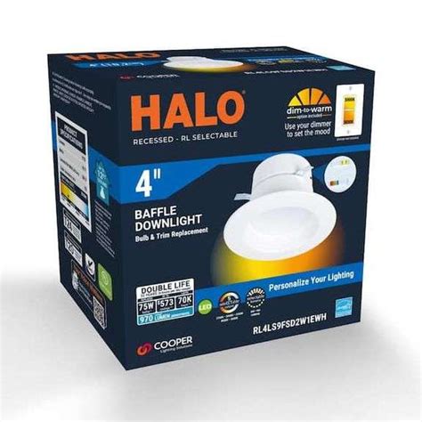 4 Halo Rl4 Series 4 Inch Recessed Led Retrofit Module Selectable Cct And Lumens Integrated