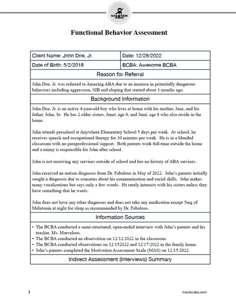 How To Conduct And Document An Initial Assessment For Aba Services Master Aba