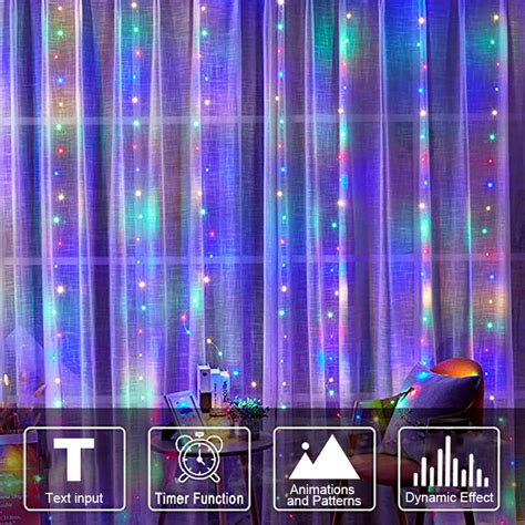App七彩室内圣诞节点控皮线灯防水diy编程家居装饰灯窗帘le D灯串