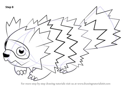 How To Draw Zigzagoon From Pokemon Pokemon Step By Step