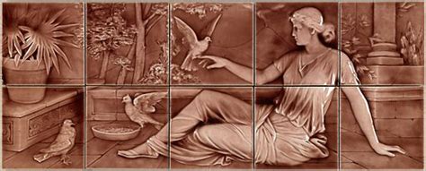 Tile With Torso And Pelvis From A Set Of Moulded Tiles Free Public Domain Image Look And Learn