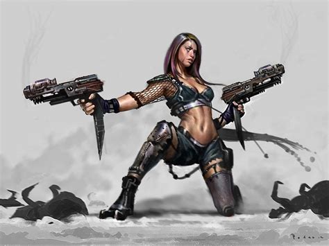 Sci Fi Warrior Women Futuristic Art Artwork Girl Wallpapers Hd