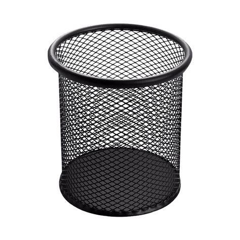 Anuirheih 10pcs 4 Round Metal Mesh Pen Holder Desk Pencil Organizer