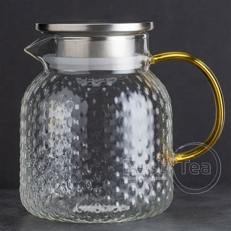 Кувшин стеклянный с желтой ручкой 900 мл в интернет-магазине BestTea.ru