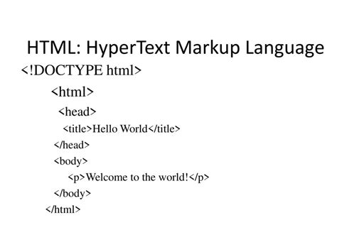 HTML: HyperText Markup Language - ppt download
