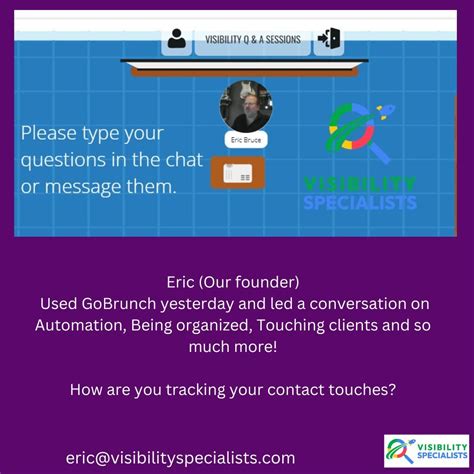 Eric Bruce On Linkedin Visibilityspecialists Ericbruce Beseen Topofmind Growyourbusiness…