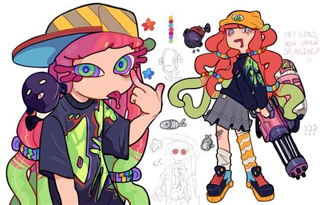 Harmony Splatoon Character Design Art Reference