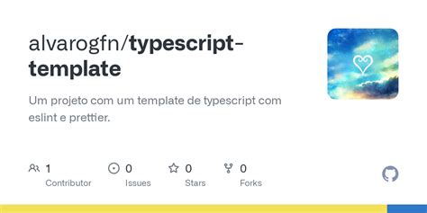 github alvarogfn typescript template um projeto com um template de