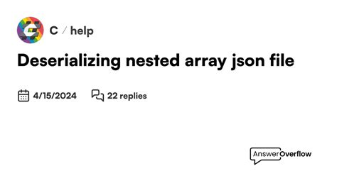 Deserializing Nested Array Json File C