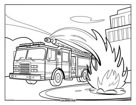 Fire Truck Coloring Pages Pdf Free