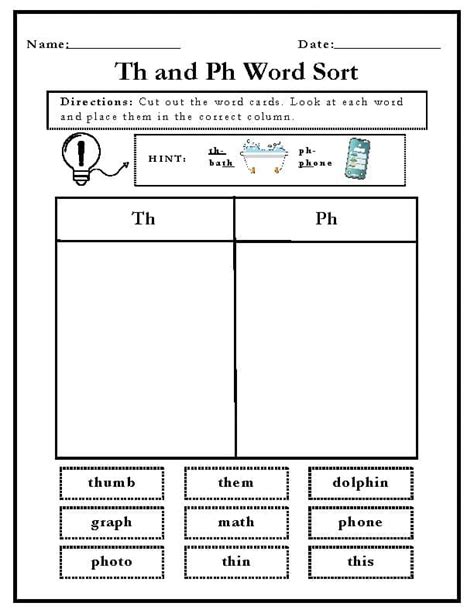 Digraph Word Sort By Miss Moseleys Class Tpt