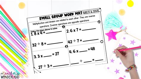 Division Work Mats By A Teachers Wonderland