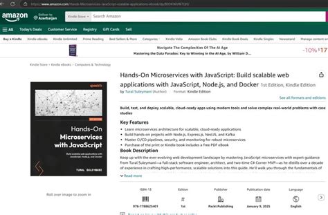 hands on microservices with javascript kitabım artıq amazonda