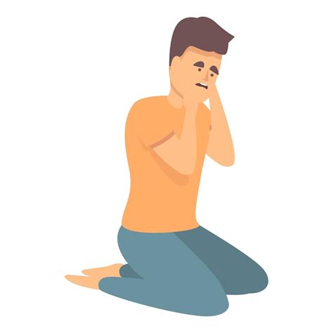 Premium Vector Boy Panic Icon Cartoon Vector Mental Attack Fear Disorder