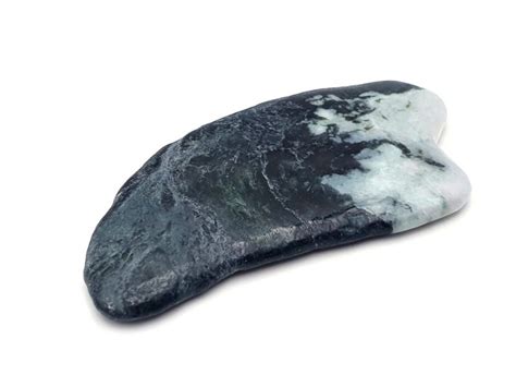 Médecine Traditionnelle Chinoise Gua Sha En Jade Sel De Fer Noir