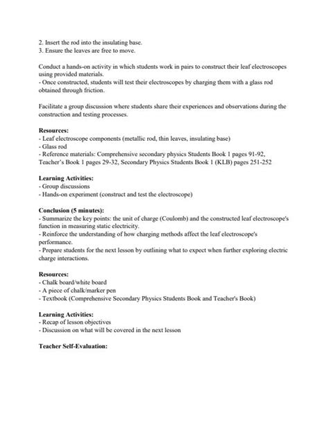 Form 1 Physics Lesson Plans Term 3