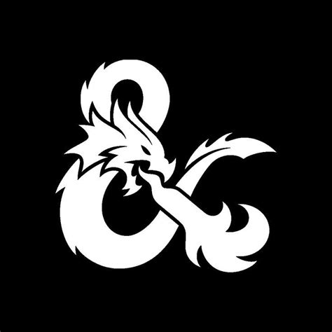 Dandd Official Logo White On Black Dungeons And Dragons Design Art