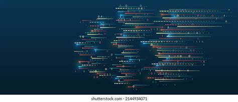 Hi Tech Concept Data Structuring Futuristic Fragmentation Stock Vector
