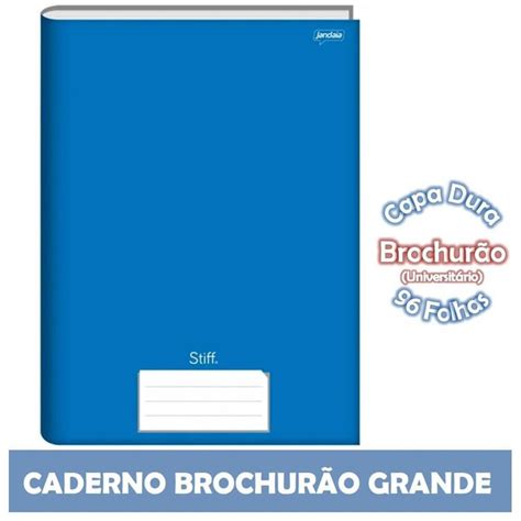 Caderno Brochurao Stiff Capa Dura 96 Folhas Jandaia A Partir De R845